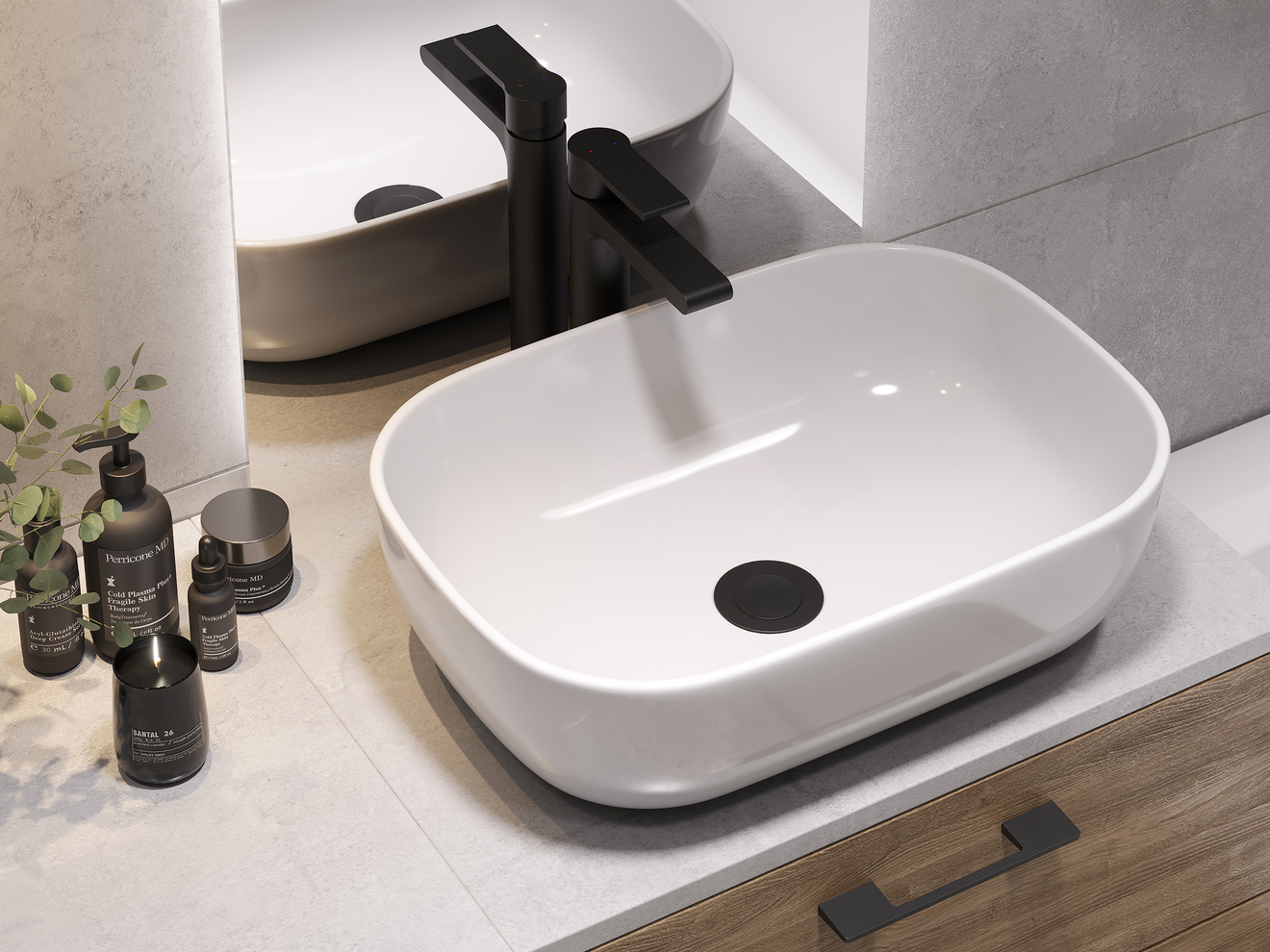 Смеситель BRASKO BLACK высокий для раковины с клик-клак купить / цена ...