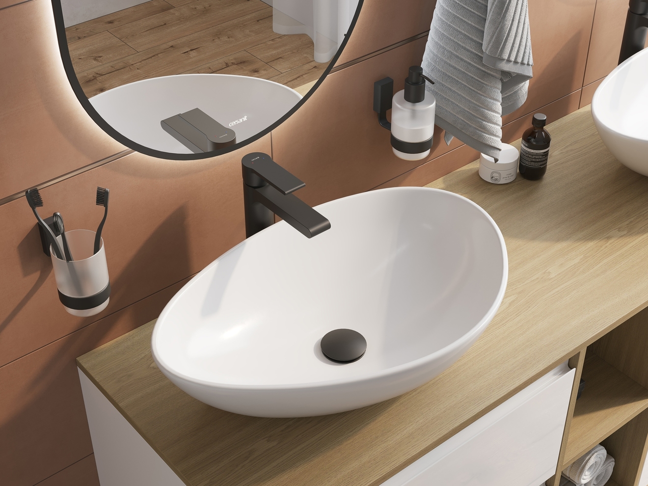 Раковина MODUO 55 LEAF купить / цена от производителя / Cersanit