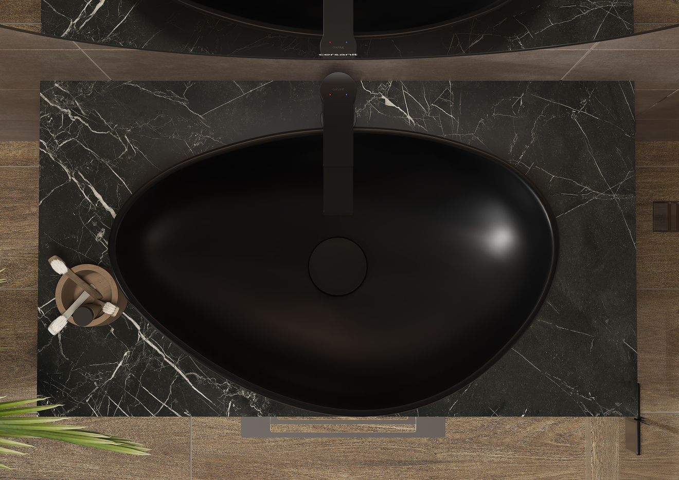 Смеситель BRASKO BLACK высокий для раковины с клик-клак купить / цена ...